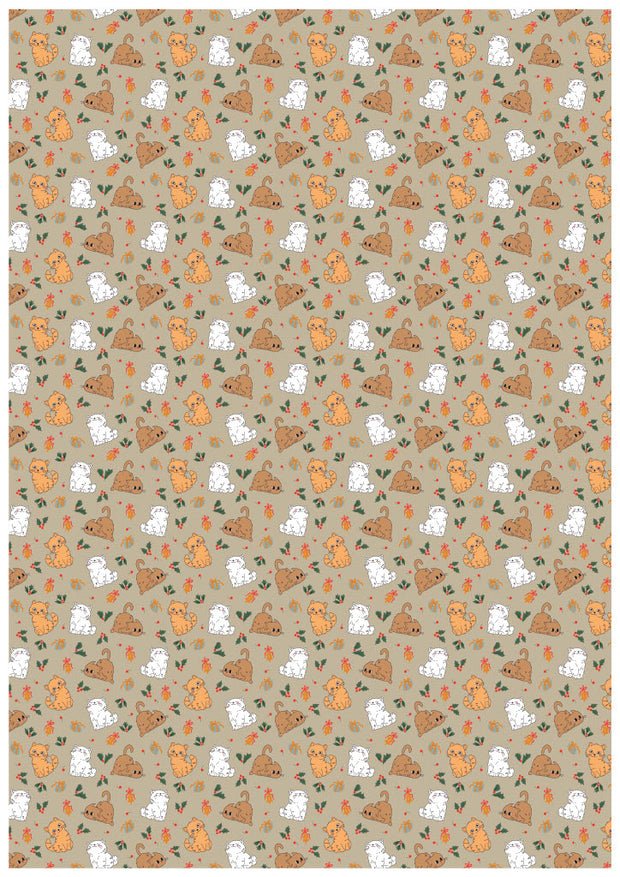 Latte Cute Cats Christmas Greaseproof Paper 25 Sheet Pack – Bake Batter ...